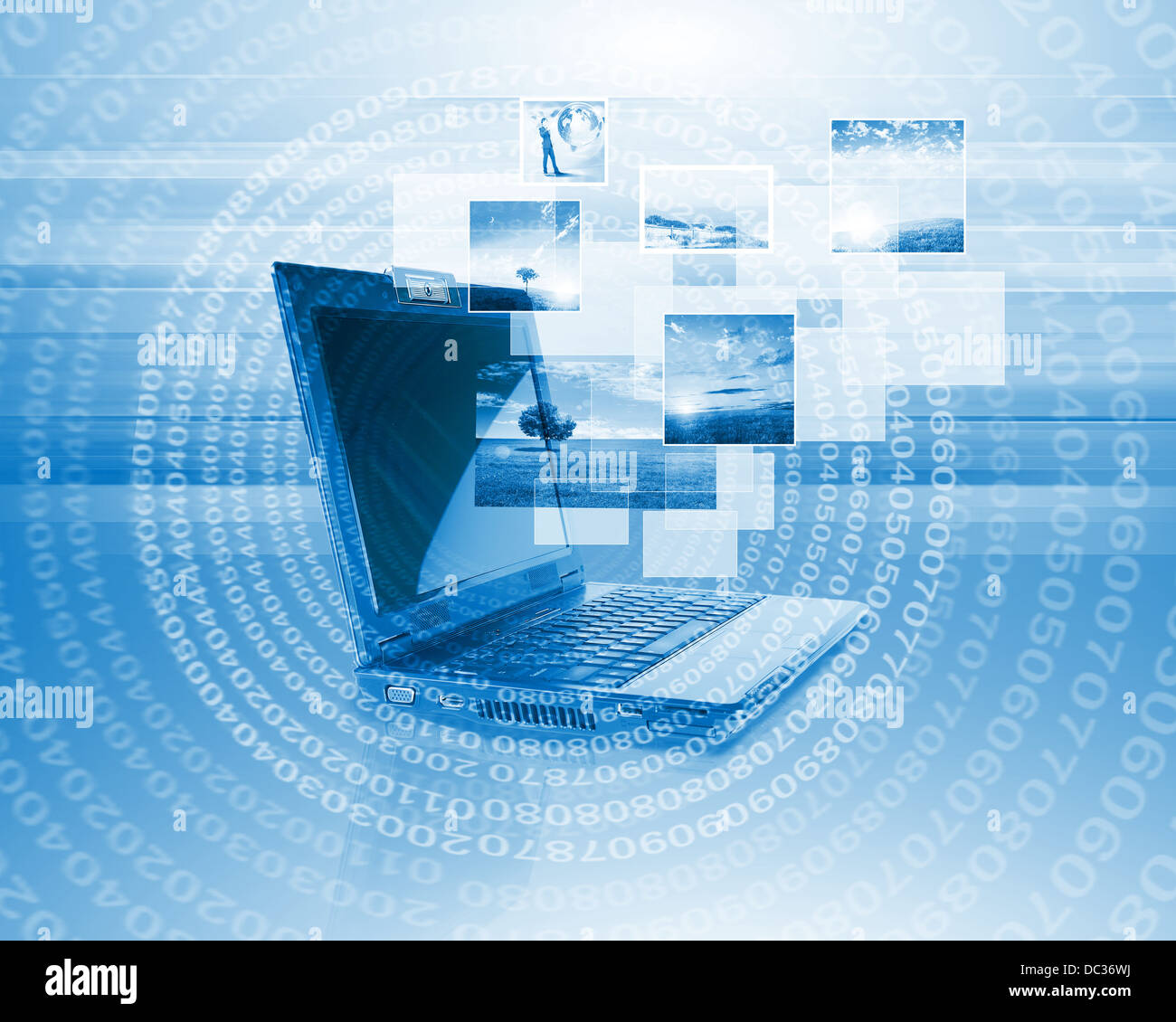 Collage de monitor de computadora Banque de photographies et d’images à ...