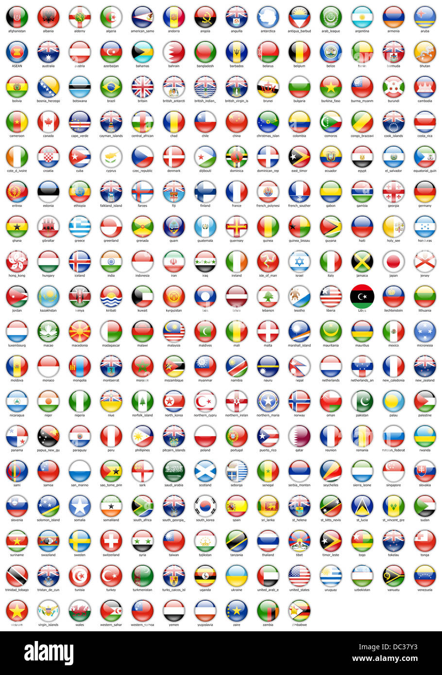 Drapeaux du monde ronds Banque de photographies et d’images à haute ...