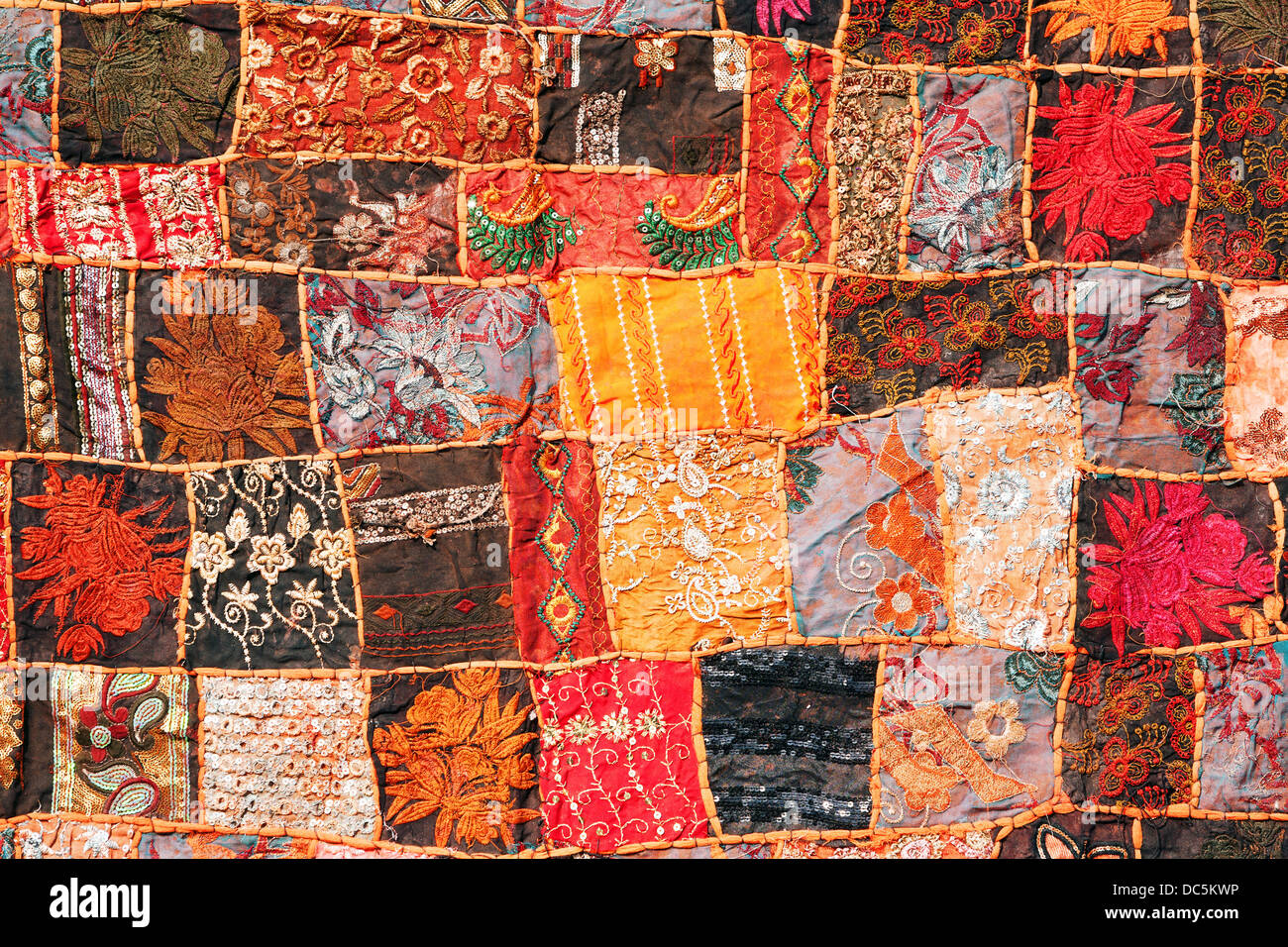Indian patchwork quilt india Banque de photographies et d’images à ...