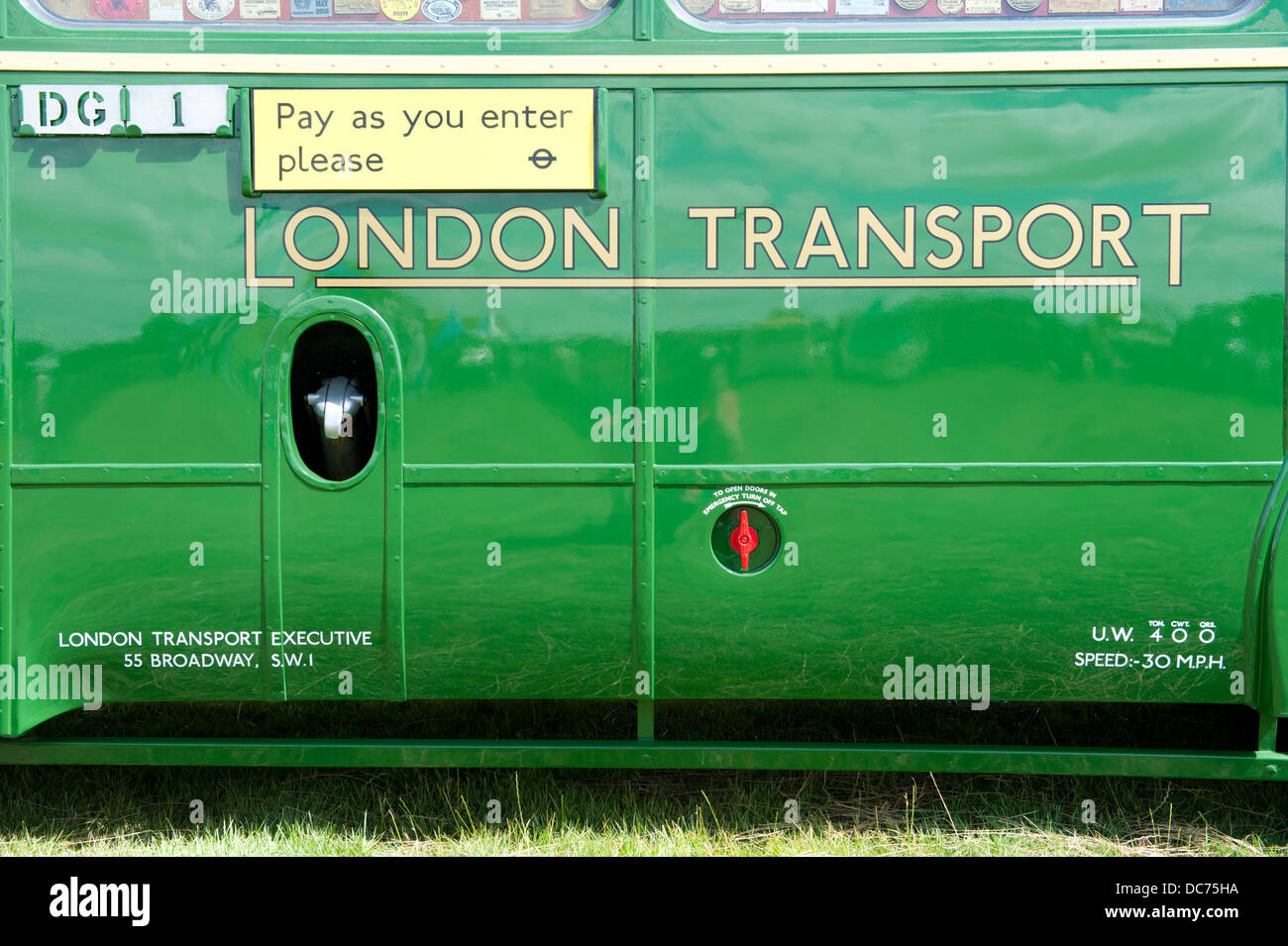 London Transport logo sur un 1953 Gs spécial Guy15. 26 de l'unique ...