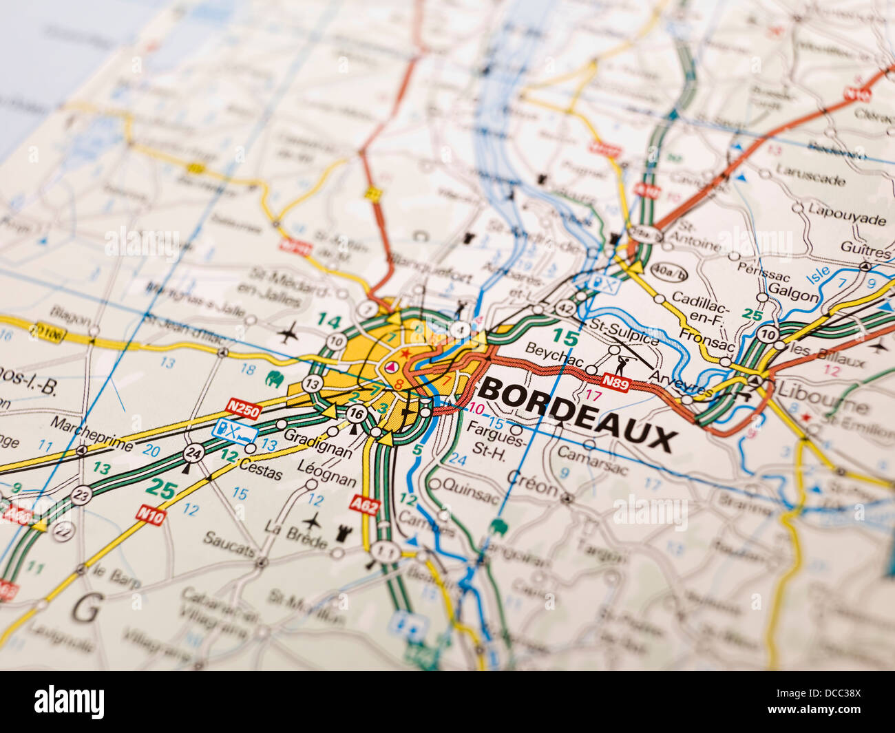 Map of bordeaux Banque de photographies et d’images à haute résolution ...