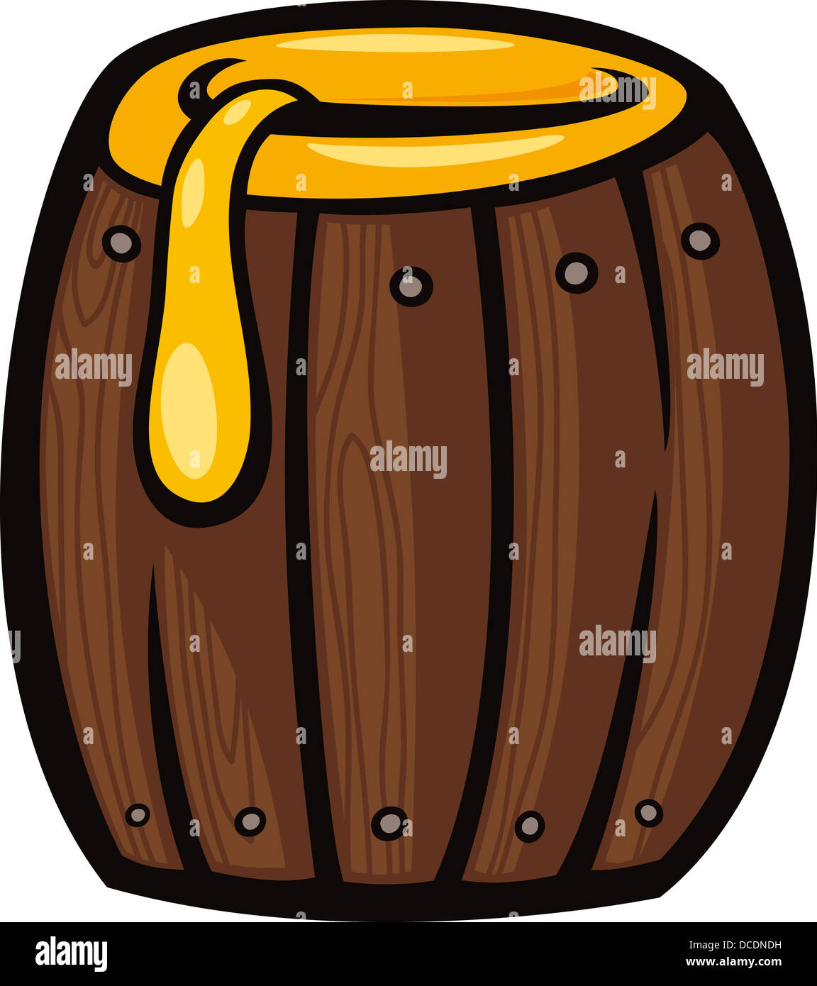 Cartoon Illustration de baril de miel Clip Art Photo Stock - Alamy