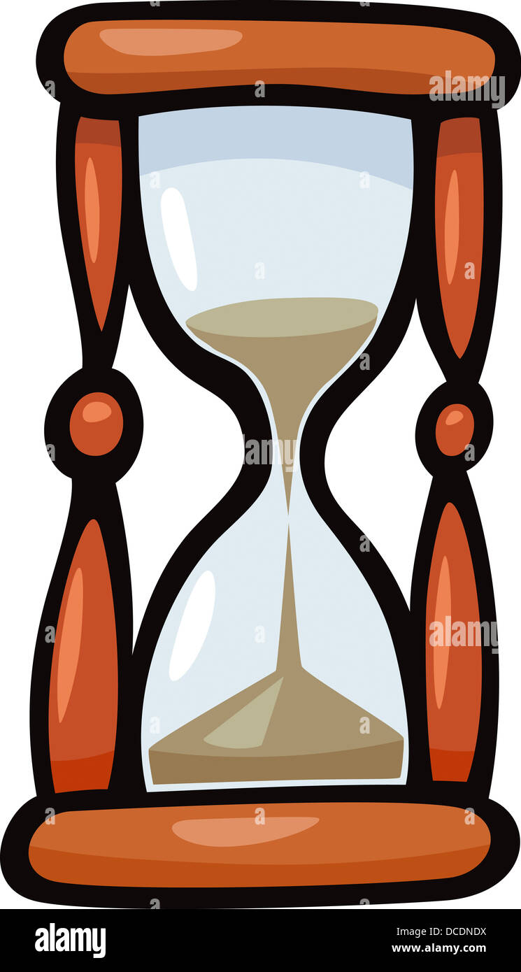 Cartoon Illustration de sablier Sablier ou Clip Art Photo Stock - Alamy
