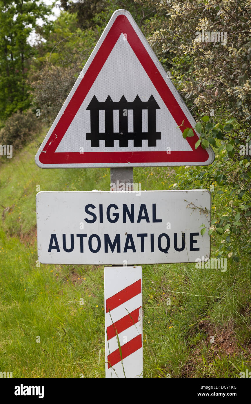 Automatique du signal signal routier France Photo Stock - Alamy
