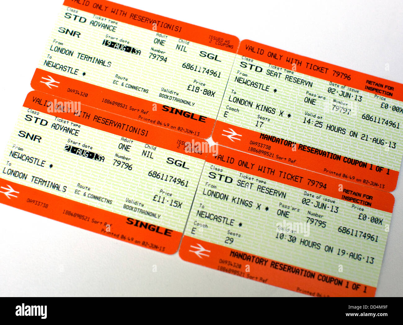 Billet de train Banque de photographies et d’images à haute résolution ...