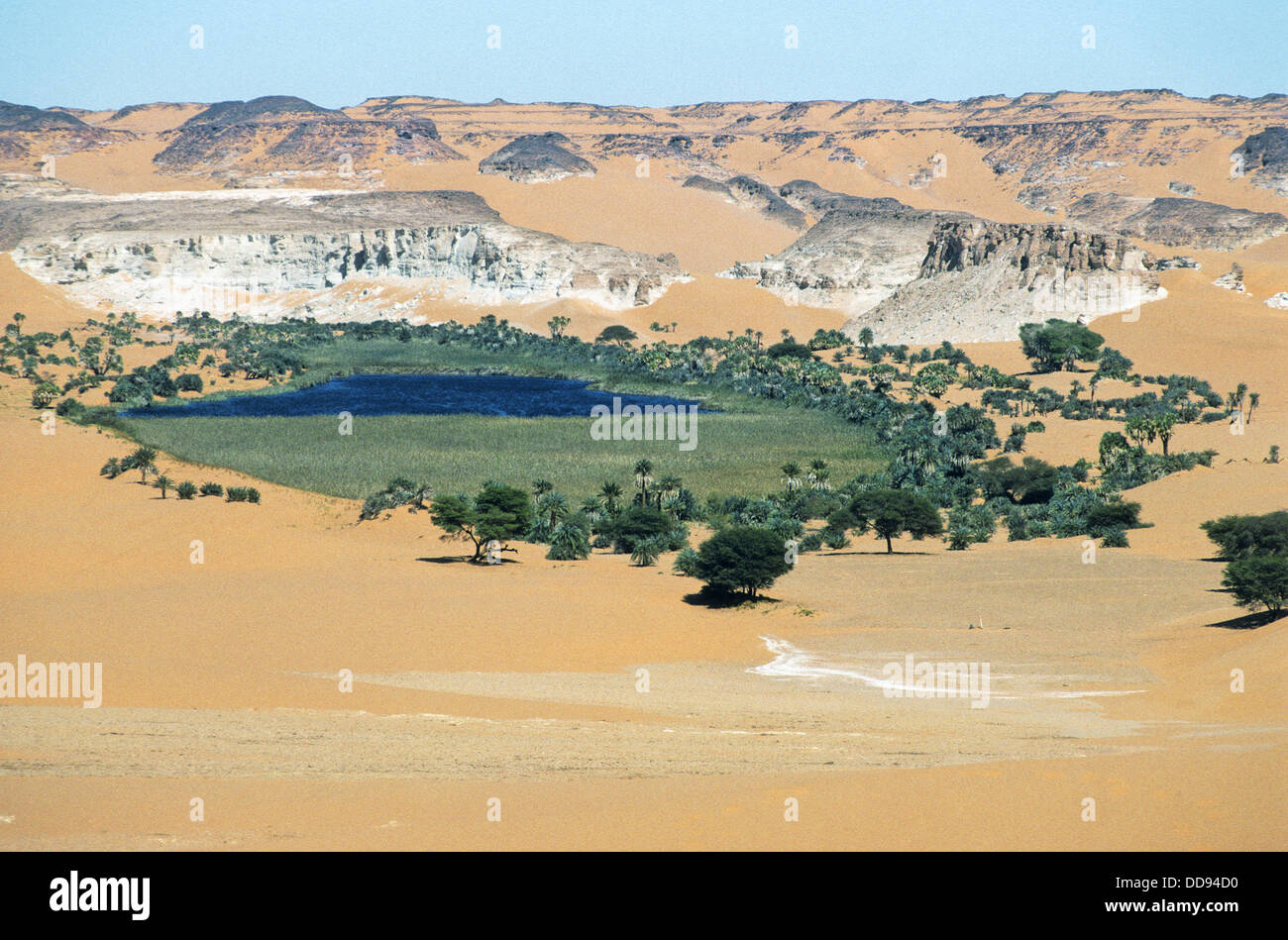 Ounianga Serir Lake. Massif de l'Ennedi. Désert du Sahara. Tchad Photo ...