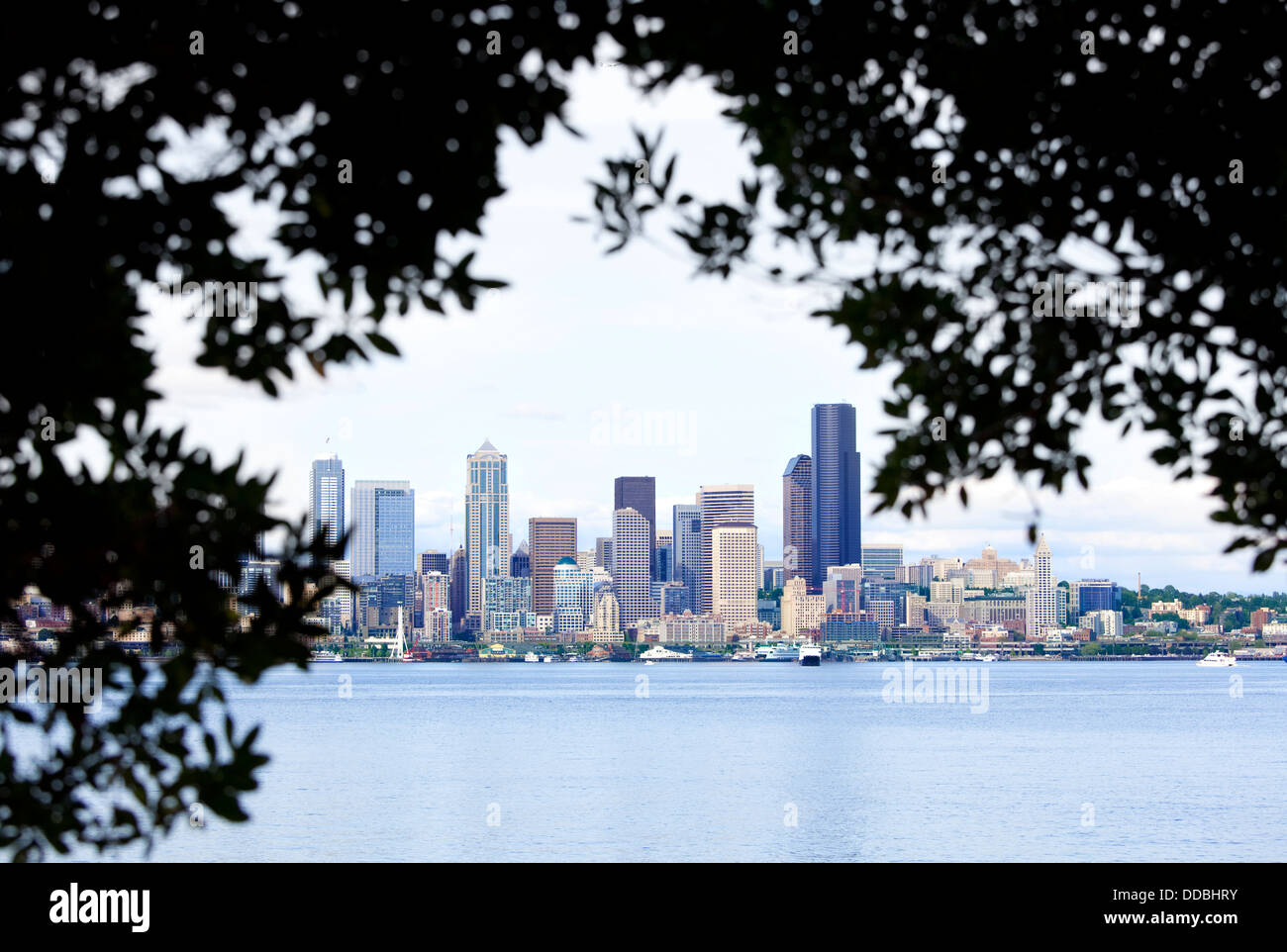 Seattle skyline silhouette Banque de photographies et d’images à haute ...