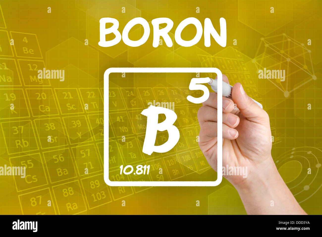 Symbole de l'élément chimique le bore Photo Stock - Alamy