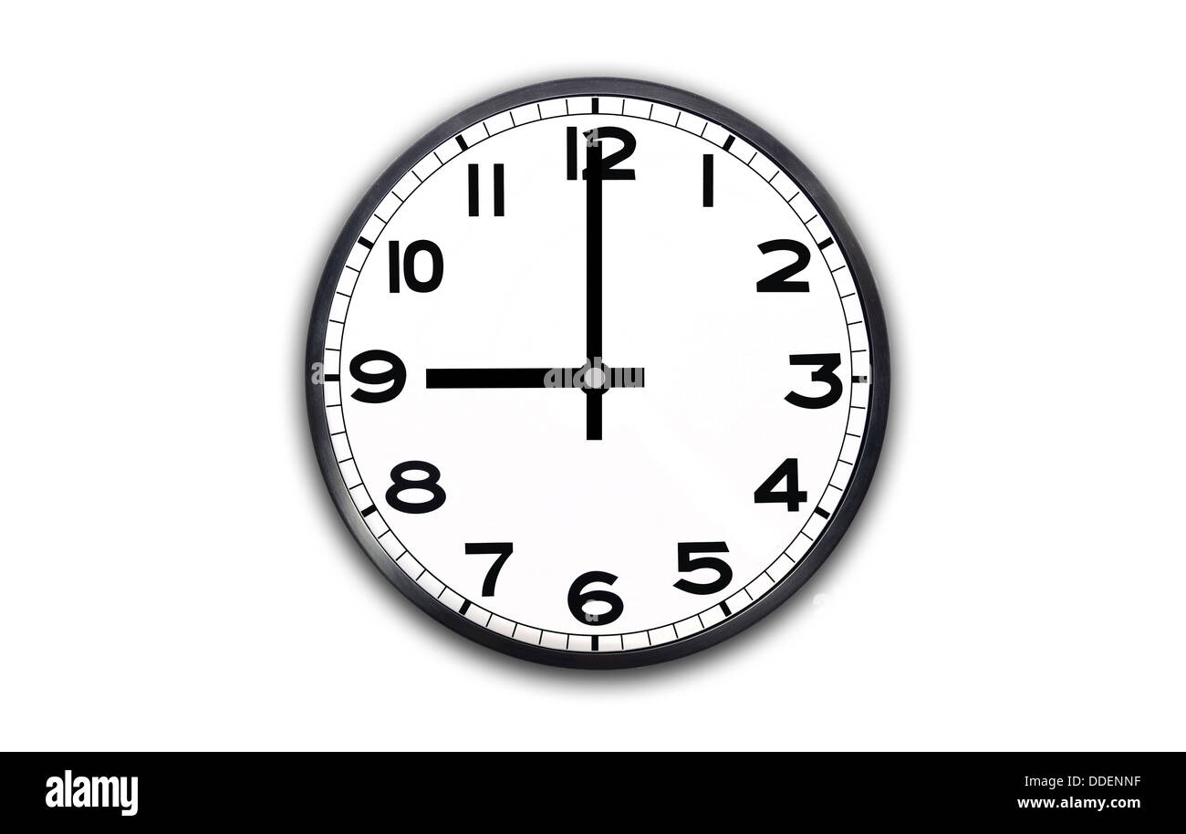 9 oclock Banque d'images détourées - Alamy