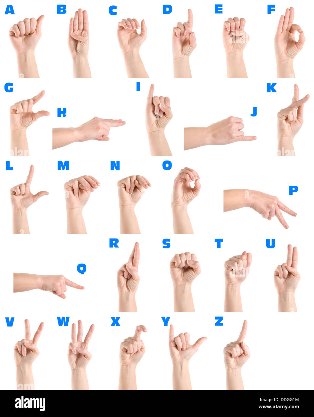Langue des signes alphabet Banque de photographies et d’images à haute ...