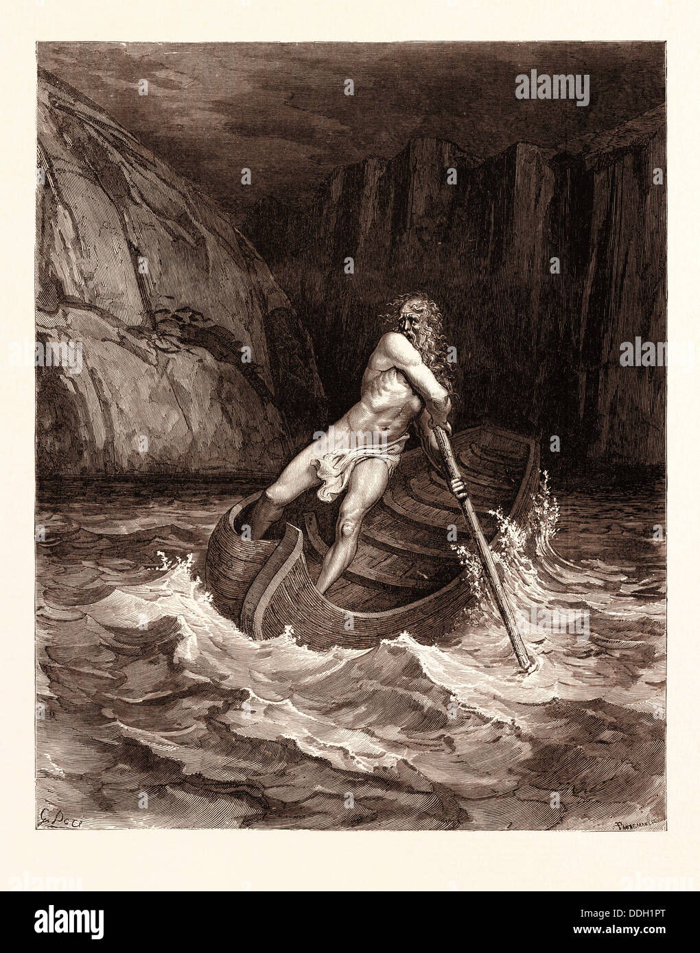 CHARON, le passeur de l'enfer, 1861 par Gustave Doré. Gustave Dore ...