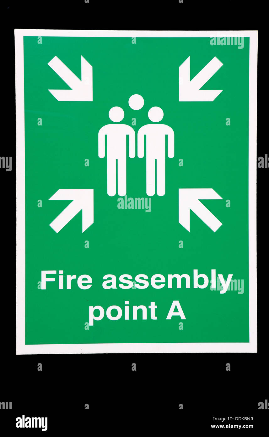 Avis de point de rassemblement incendie Banque de photographies et d ...