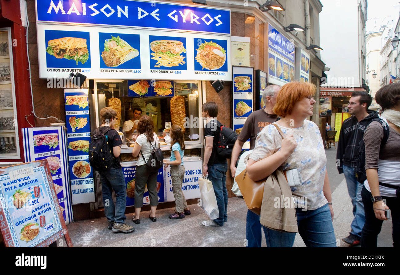Greek restaurant latin quarter paris Banque de photographies et d ...