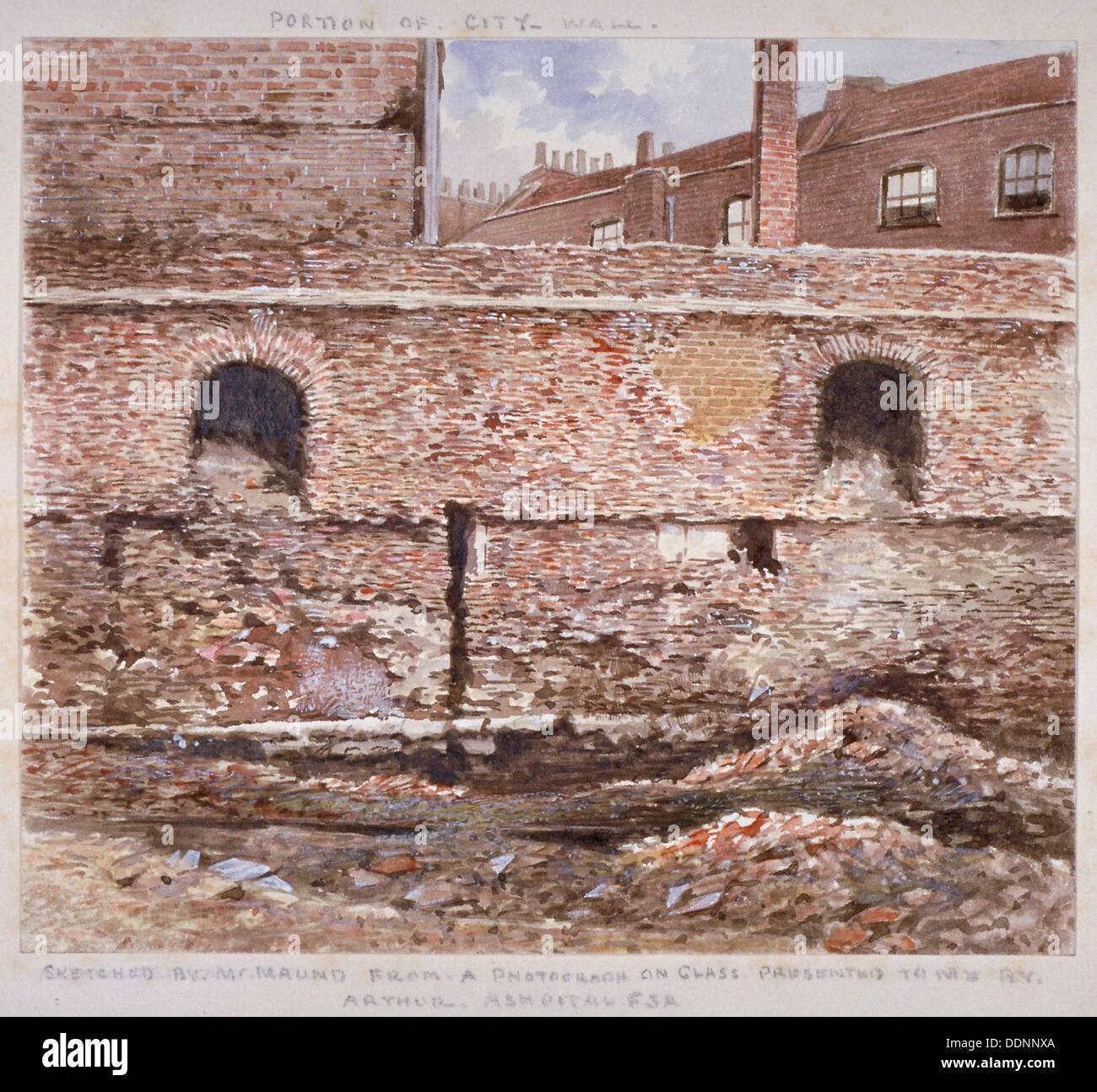 Mur de briques de partie Banque de photographies et d’images à haute ...