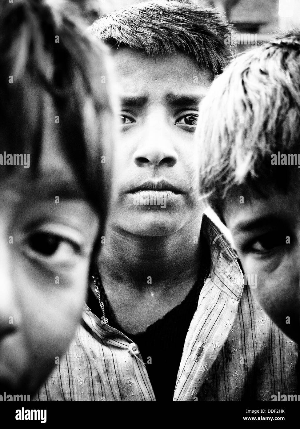 Portrait Enfant Inde Noir Et Blanc Banque De Photographies Et Dimages