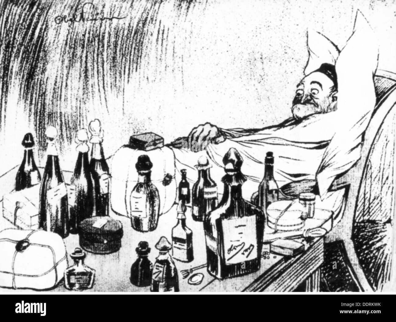 Personne malade dessin Banque d'images noir et blanc - Page 2 - Alamy