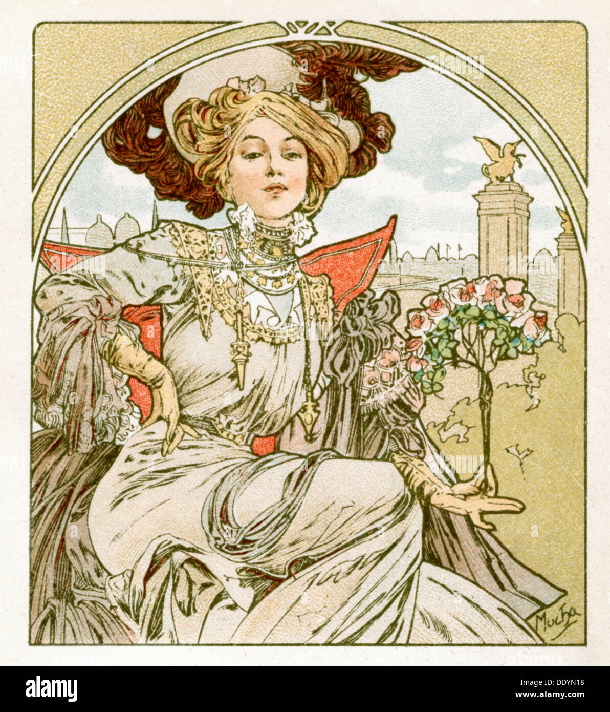 Alphonse mucha art nouveau roses Banque de photographies et d’images à ...