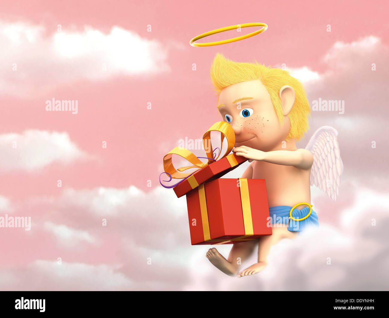 Ange assis sur un nuage Banque de photographies et d’images à haute ...