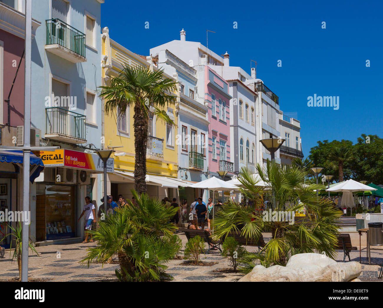 Centre-ville de Lagos, Algarve, Portugal, Europe Banque D'Images, Photo ...