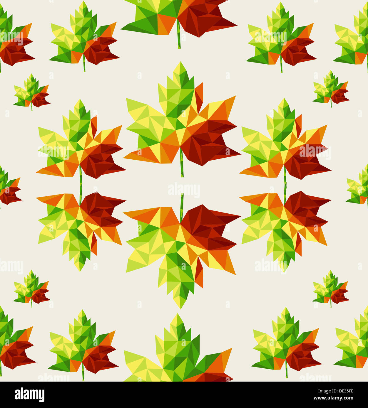 Les feuilles des arbres d'automne géométrique abstraite de fond ...