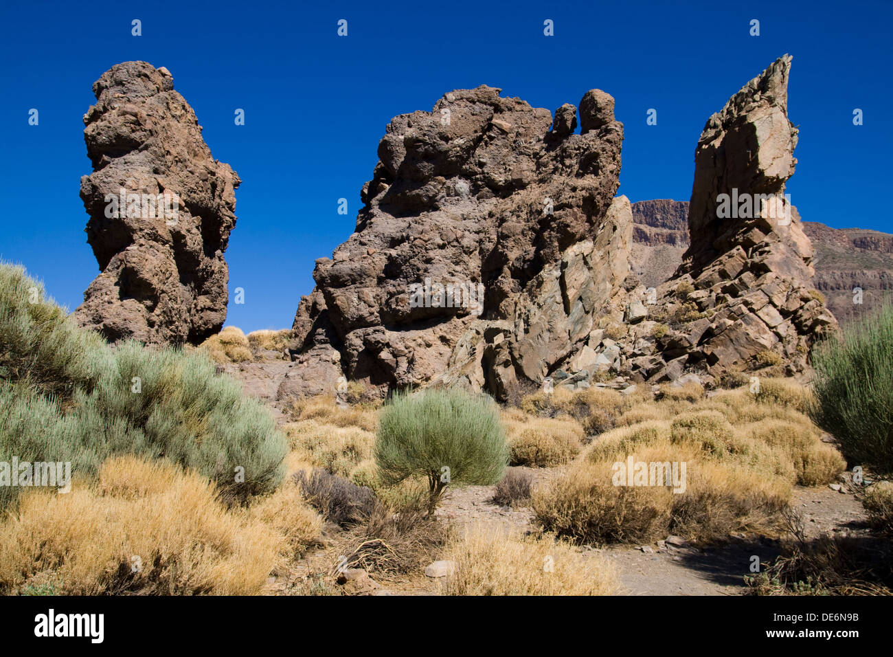 Formation rocheuse roques de garcia dans le parc national de teide Banque de photographies et d ...