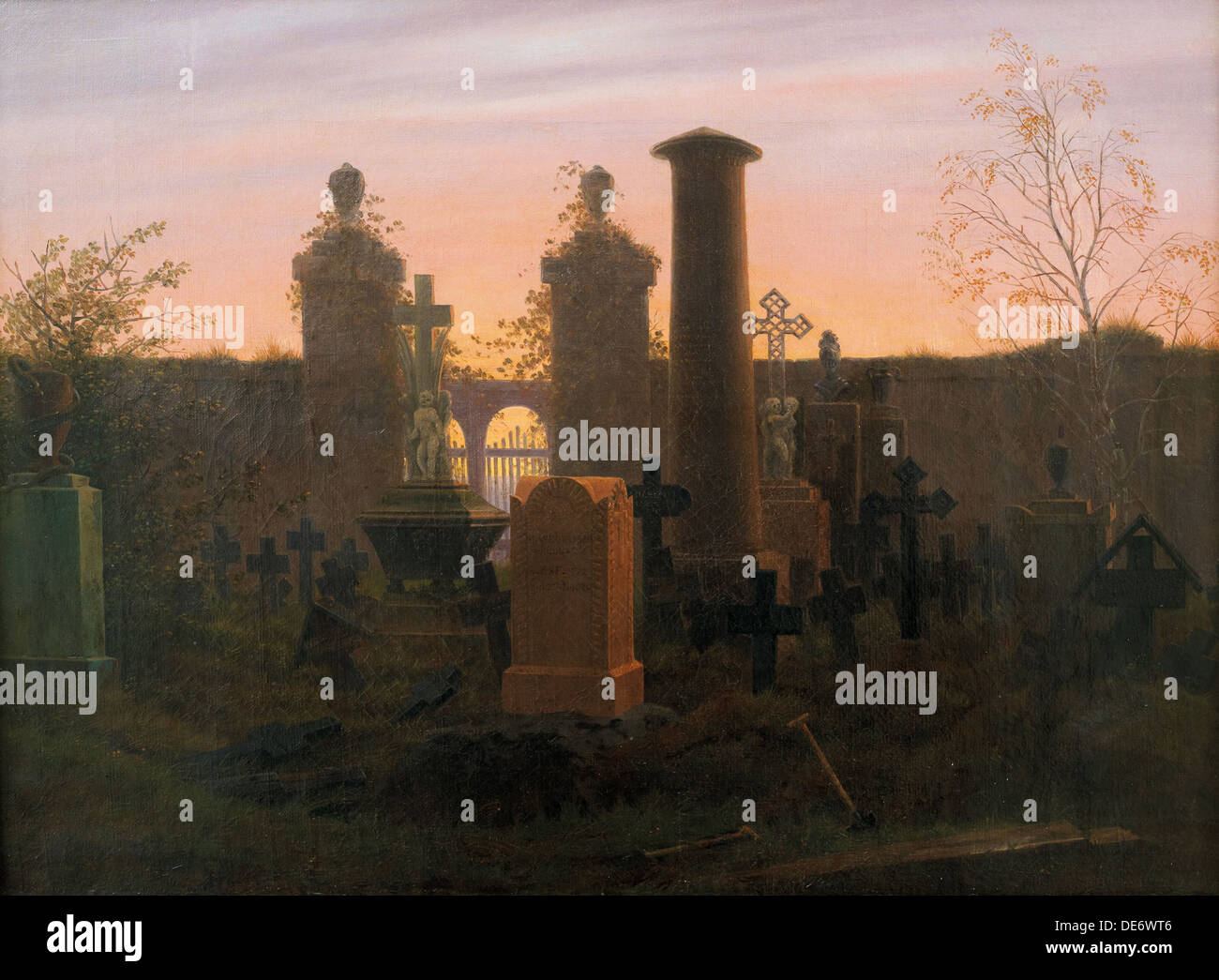 Caspar david friedrich landscape with grave Banque de photographies et ...