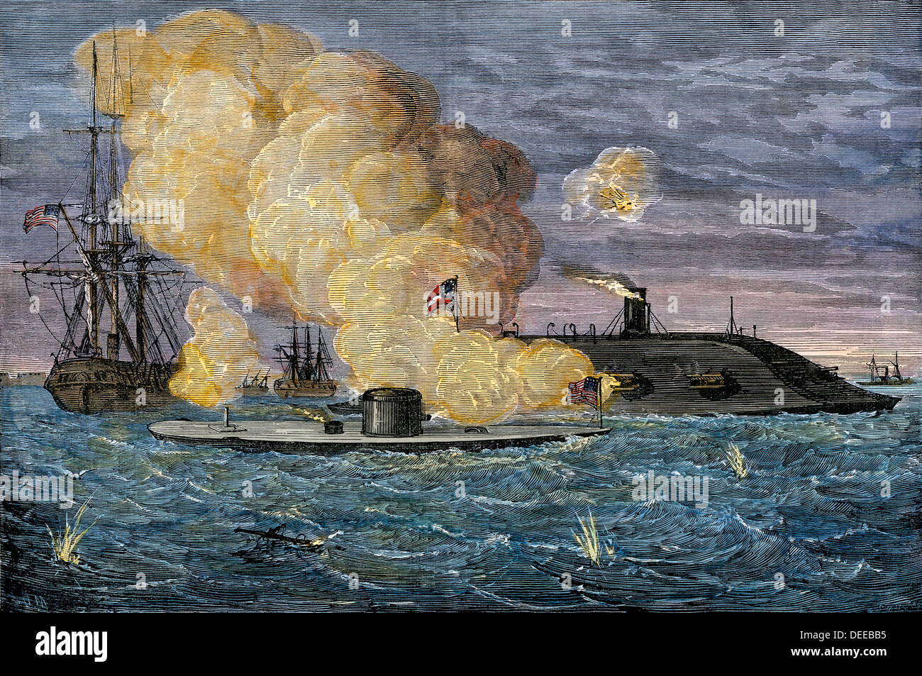Battle of the monitor and merrimack Banque de photographies et d’images ...