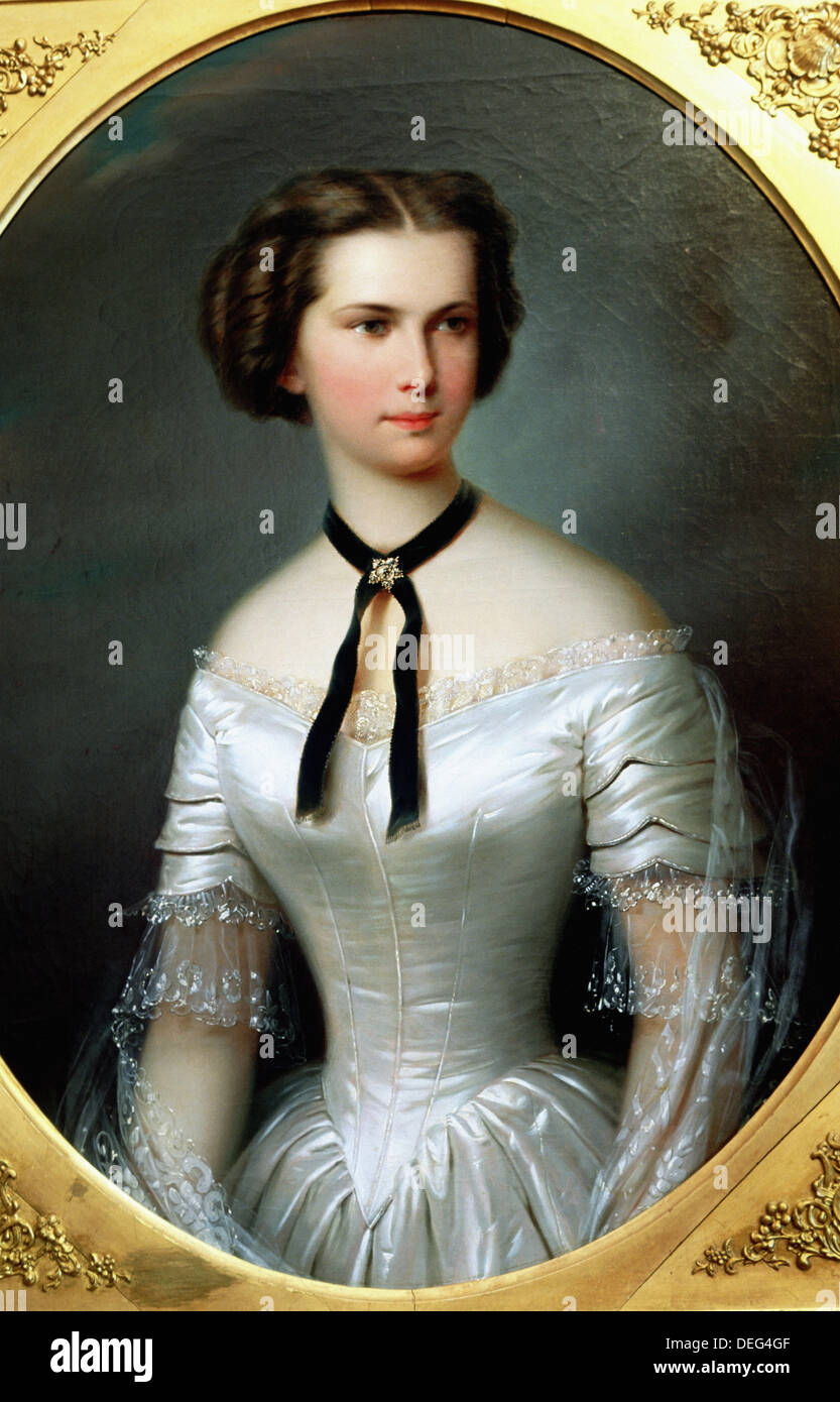 La Reine Elisabeth, 'Sissi', portrait. Palais Royal. Godollo. Hongrie ...