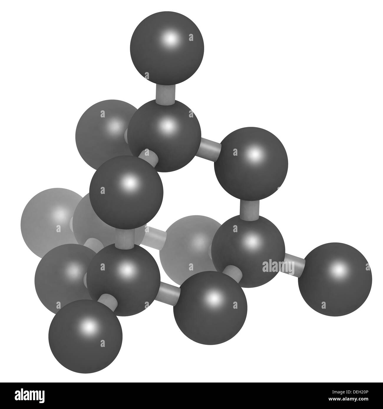 La structure cristalline du diamant. Cellule de base. Les atomes non ...
