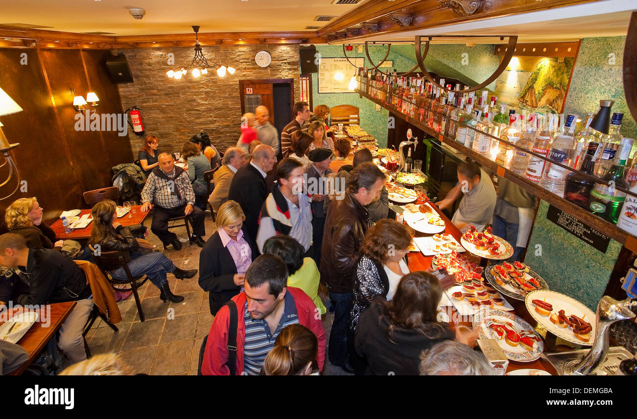 Bar Sport, San Sebastian, Guipuzcoa, Pays Basque, Espagne Photo Stock ...