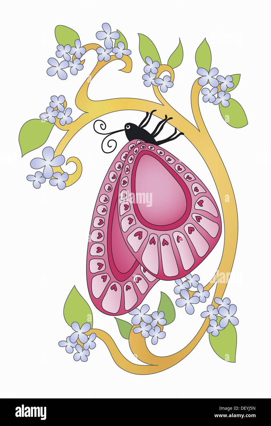 Coeur sur les ailes de papillon Banque de photographies et d’images à ...