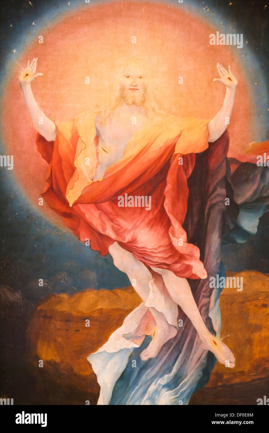 La résurrection du Christ, détail, retable d'Issenheim par artiste ...