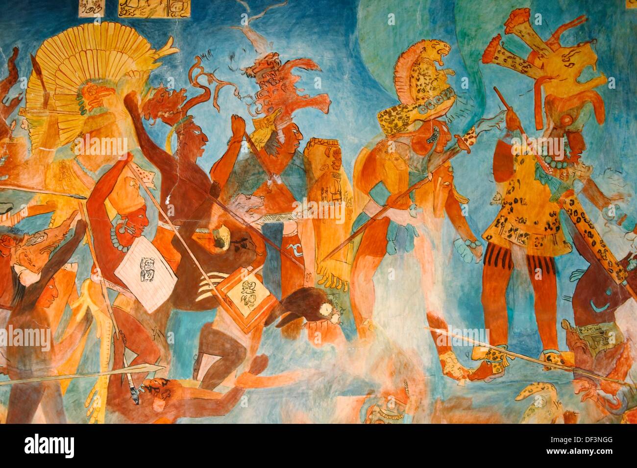 Reproduction of bonampak murals Banque de photographies et d’images à ...