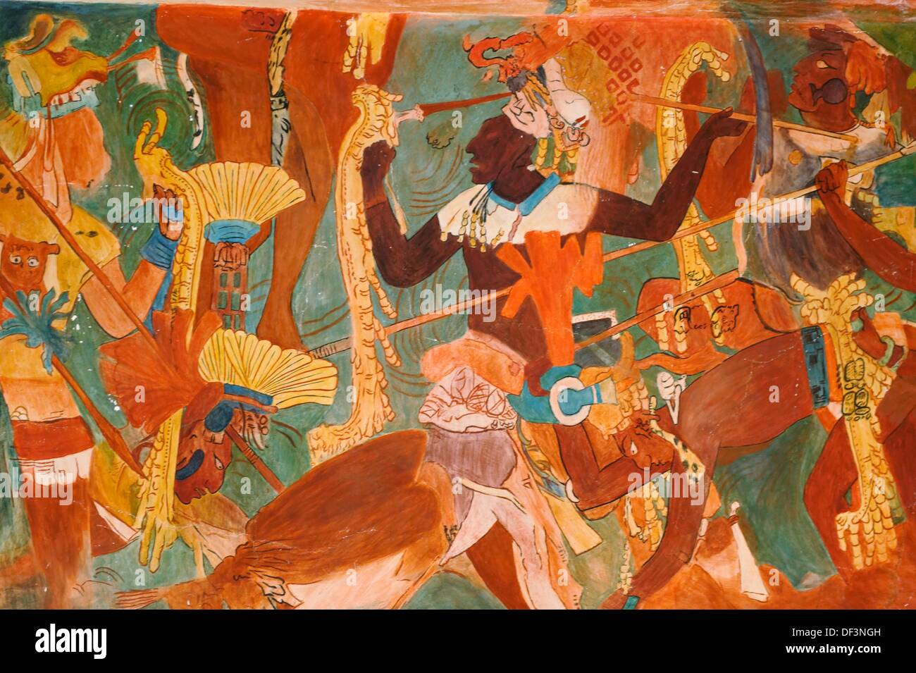 Reproduction of bonampak murals Banque de photographies et d’images à ...