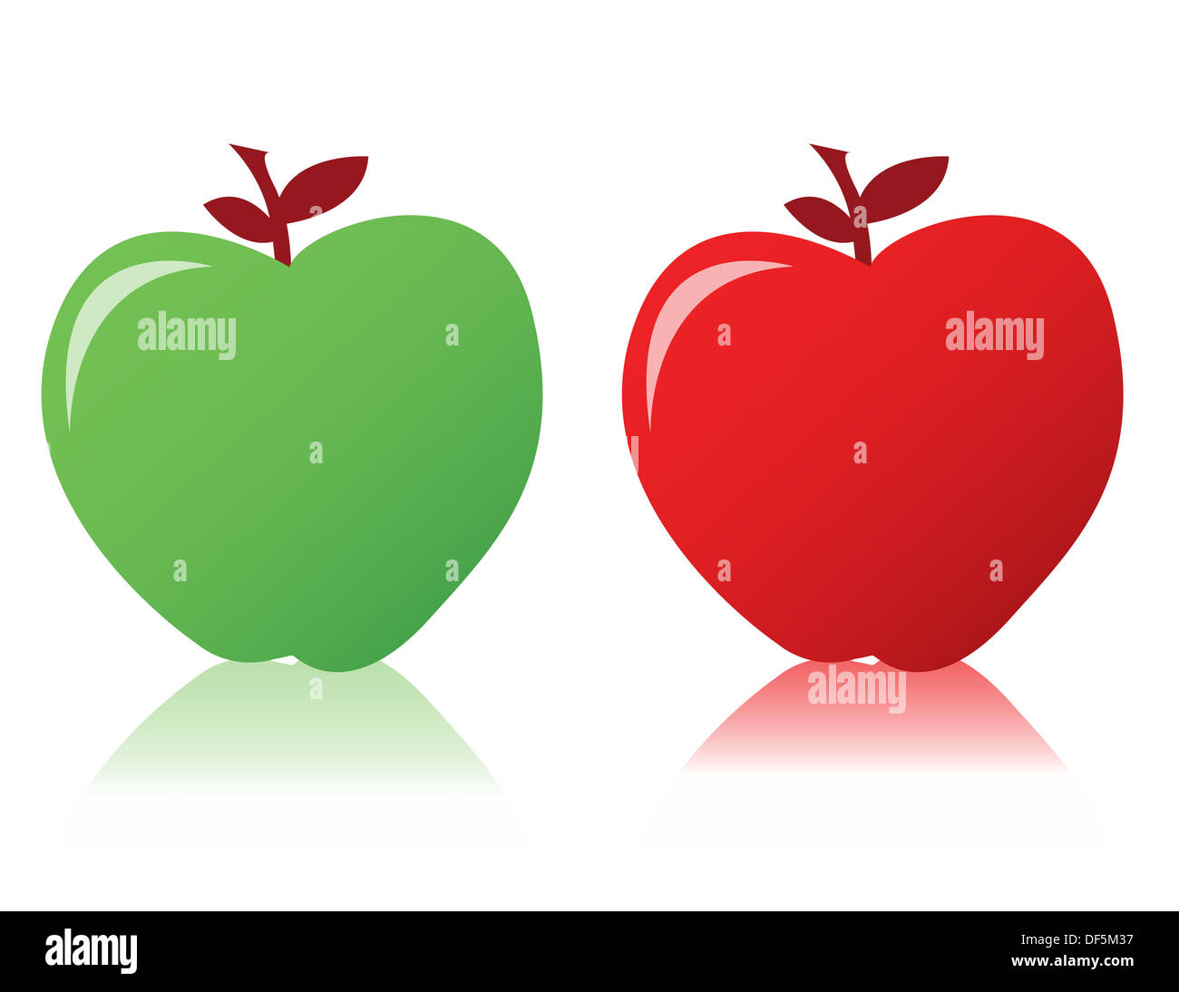 Oeuvre de deux pommes rouges Banque de photographies et d’images à ...