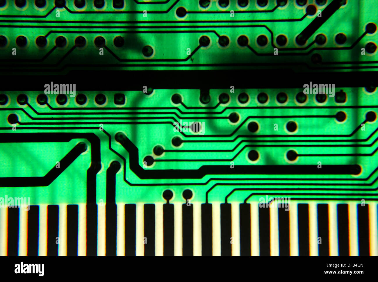 Carte du circuit d'un module informatique Photo Stock - Alamy