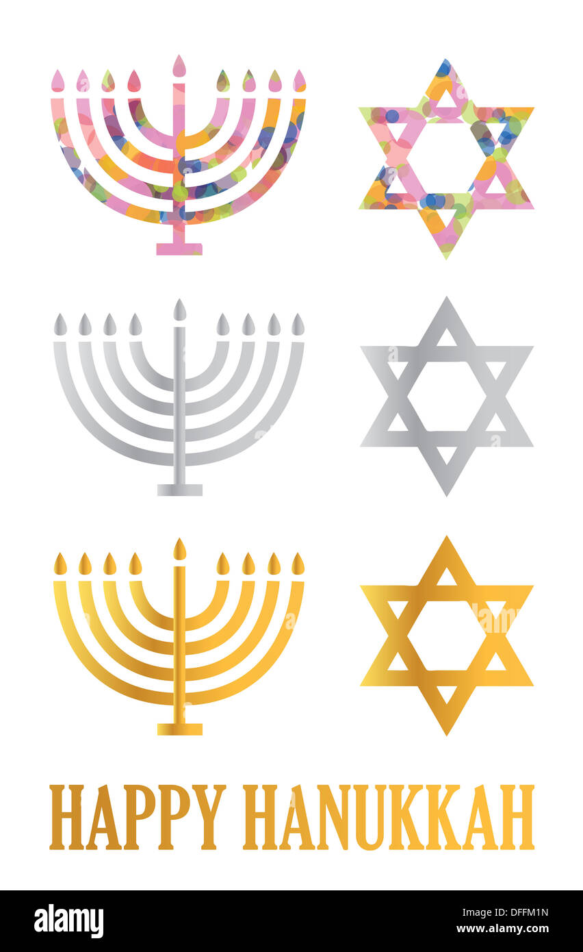 L'emblème de la menorah du judaïsme Banque de photographies et d’images ...