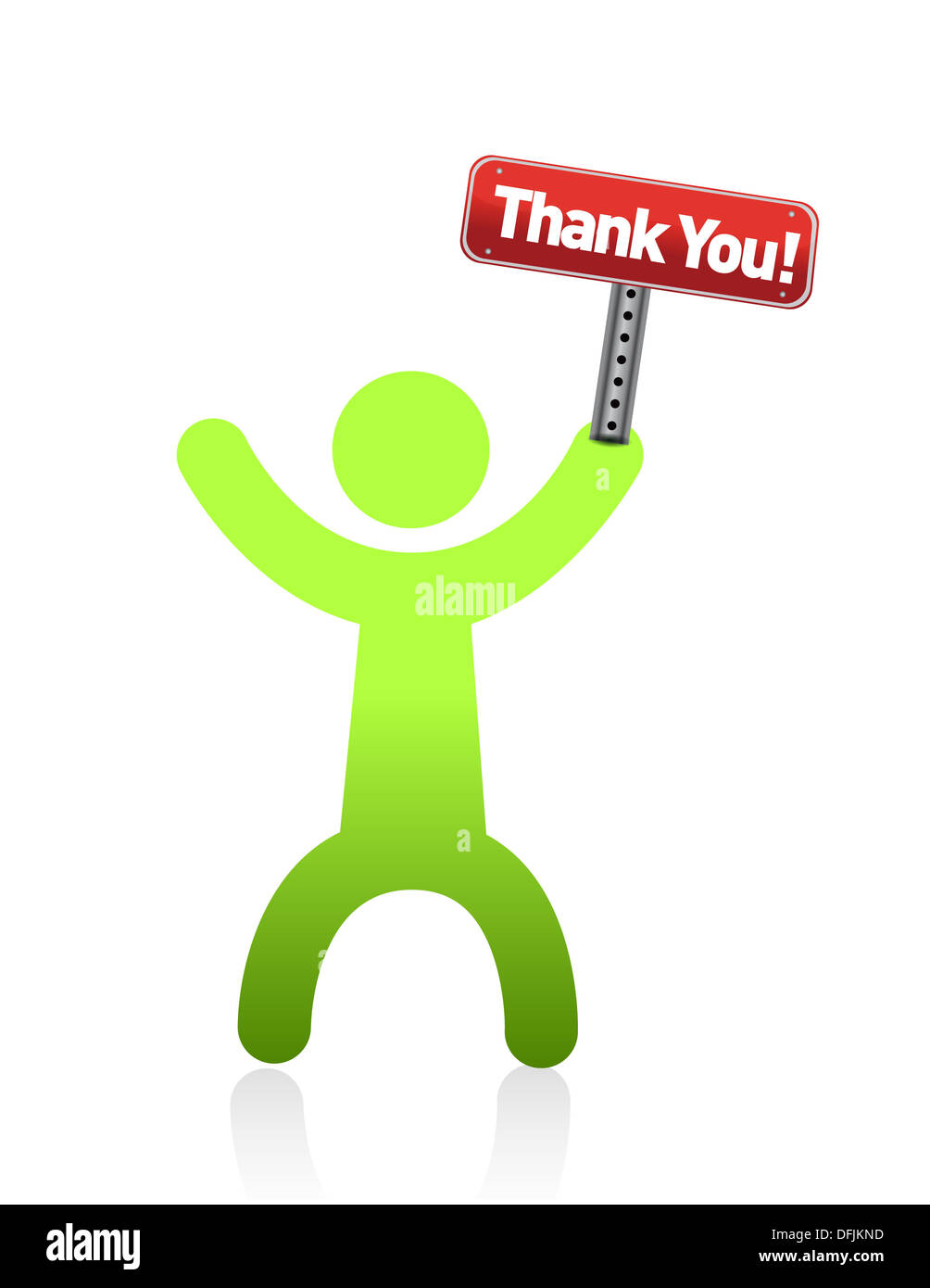 Icon holding thank sign illustration Banque d'images détourées - Alamy