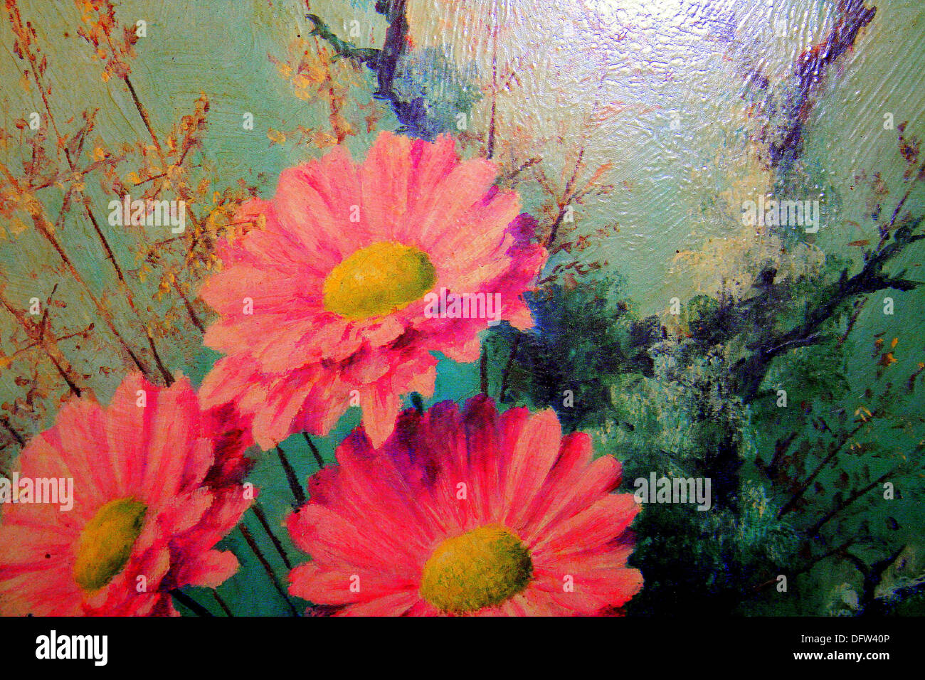 Fleurs peintes Banque de photographies et d’images à haute résolution ...