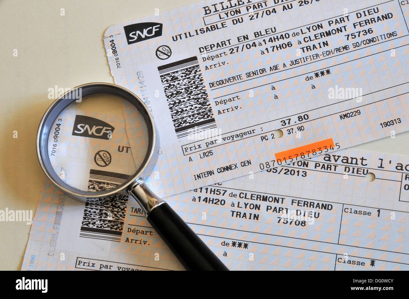 Billet de train français Banque de photographies et d’images à haute ...