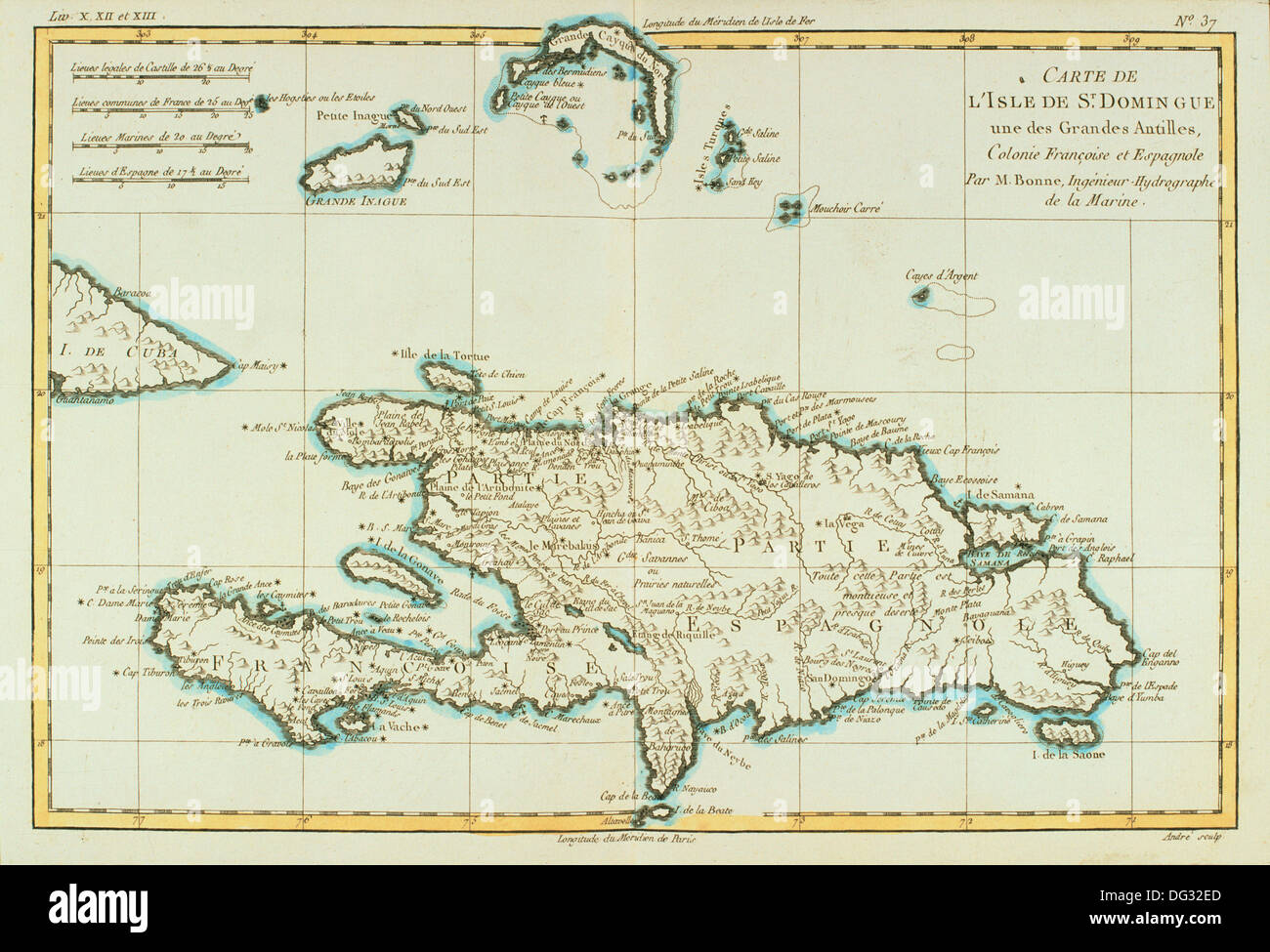 Map of hispaniola Banque de photographies et d’images à haute ...