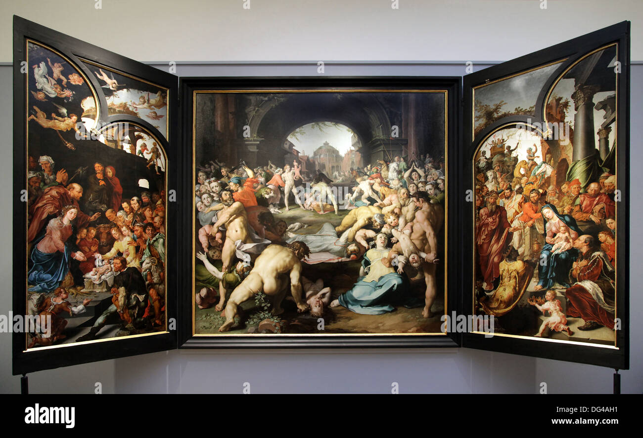 Le massacre des Innocents.(1591) par le talentueux peintre hollandais Cornelis Cornelisz van ...