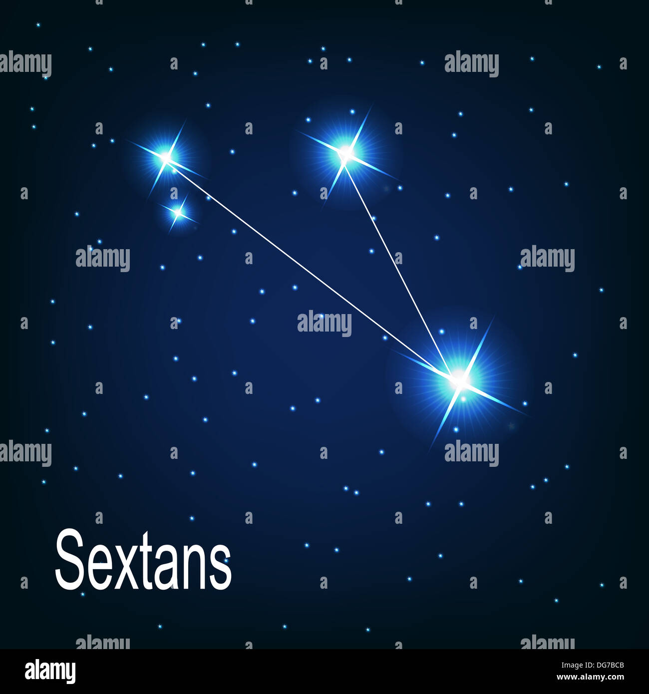 La constellation "extans' étoile dans le ciel nocturne. Vector ...
