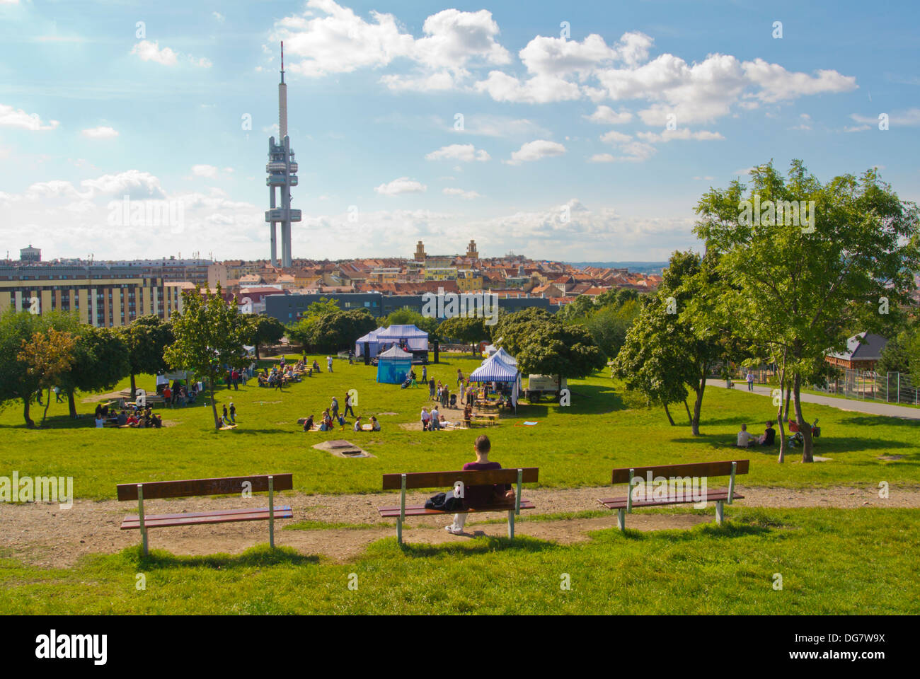 Parc Parukarka quartier Zizkov Prague République Tchèque Europe Photo ...