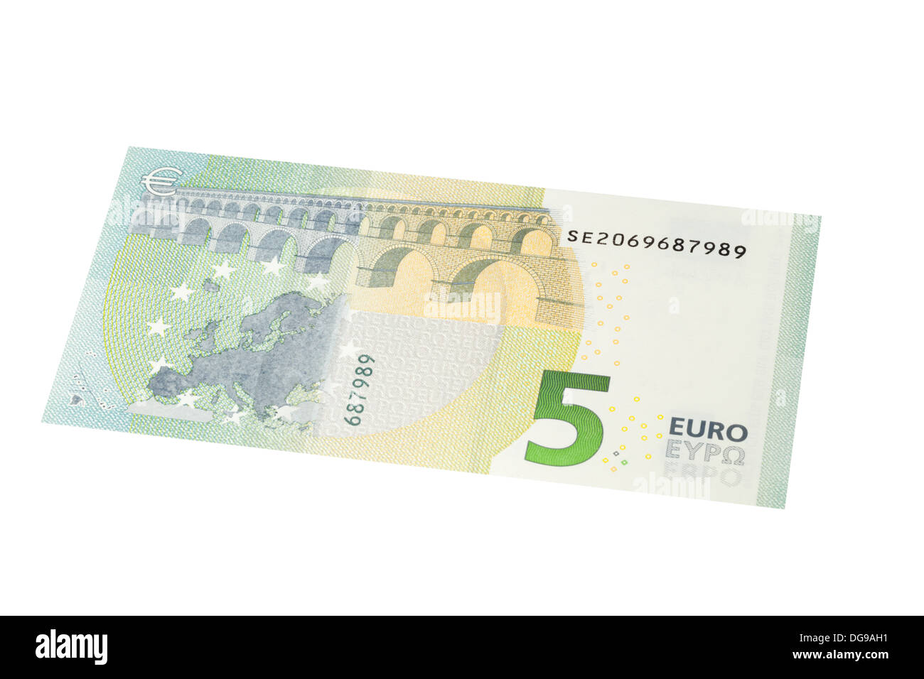 Five 5 euro euros banknote cut out Banque de photographies et d’images ...
