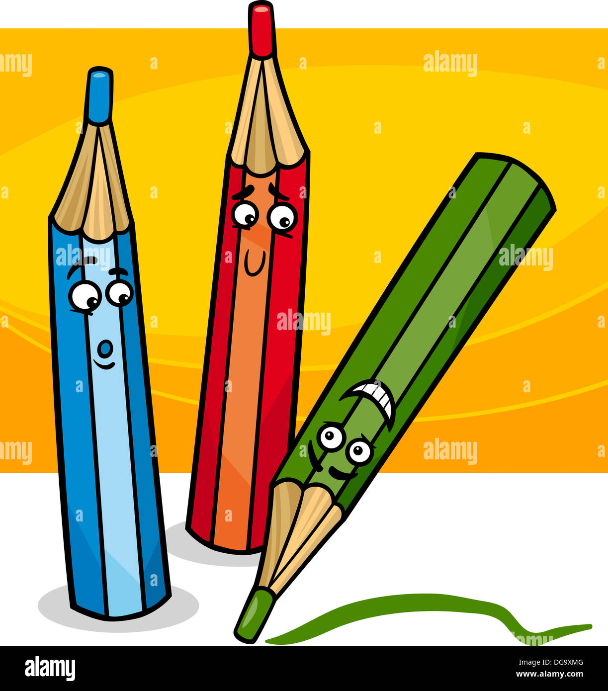 Crayons Cartoon Banque d'image et photos - Alamy