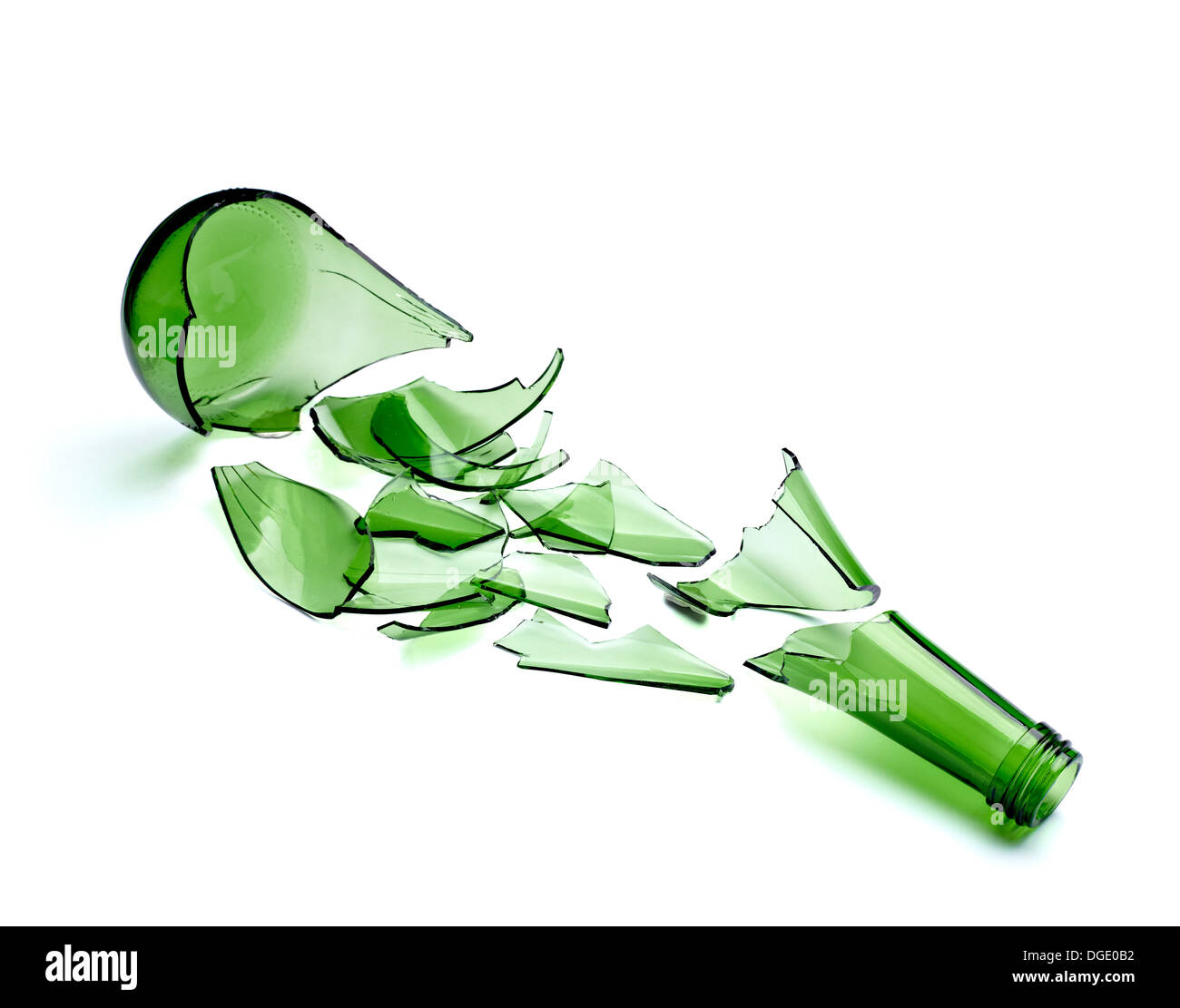 Bouteille de verre brisé Banque de photographies et d’images à haute ...