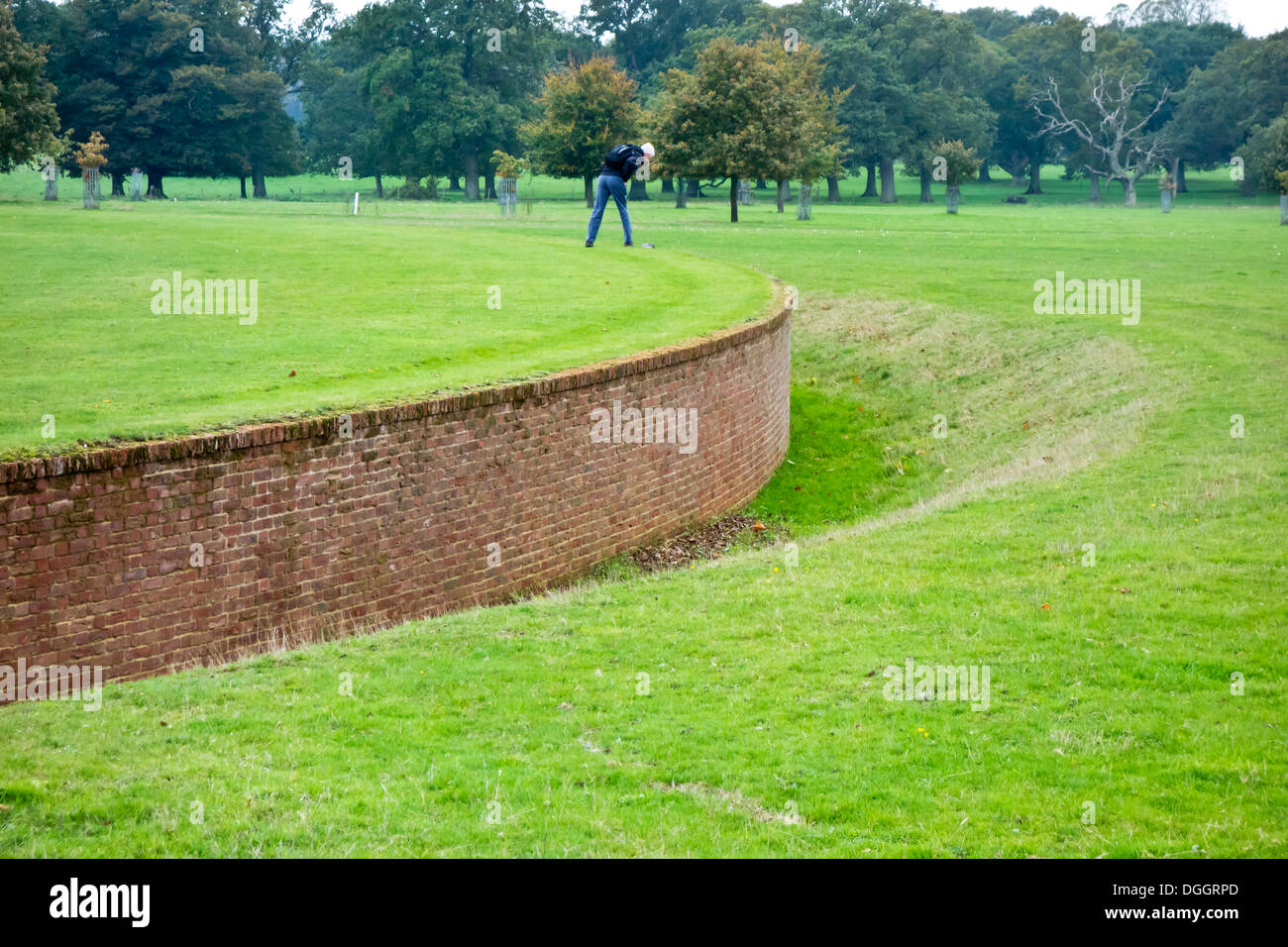 Jardin Ha Ha wall Photo Stock - Alamy