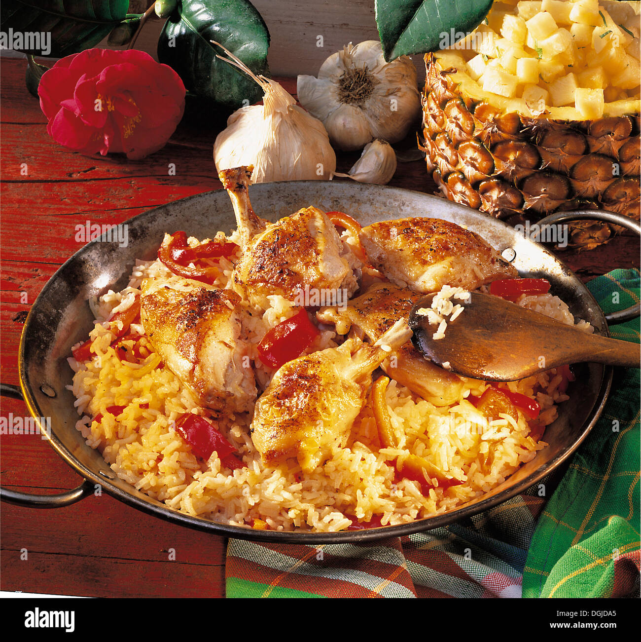 Riz avec du poulet Banque de photographies et d’images à haute ...