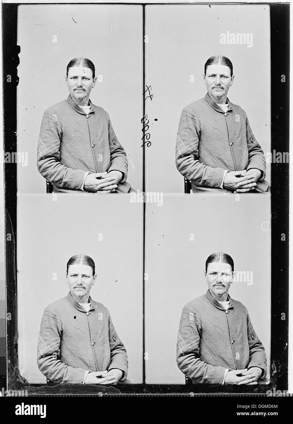 Portrait du sergent Boston Corbett, connu pour son rôle dans la capture ...